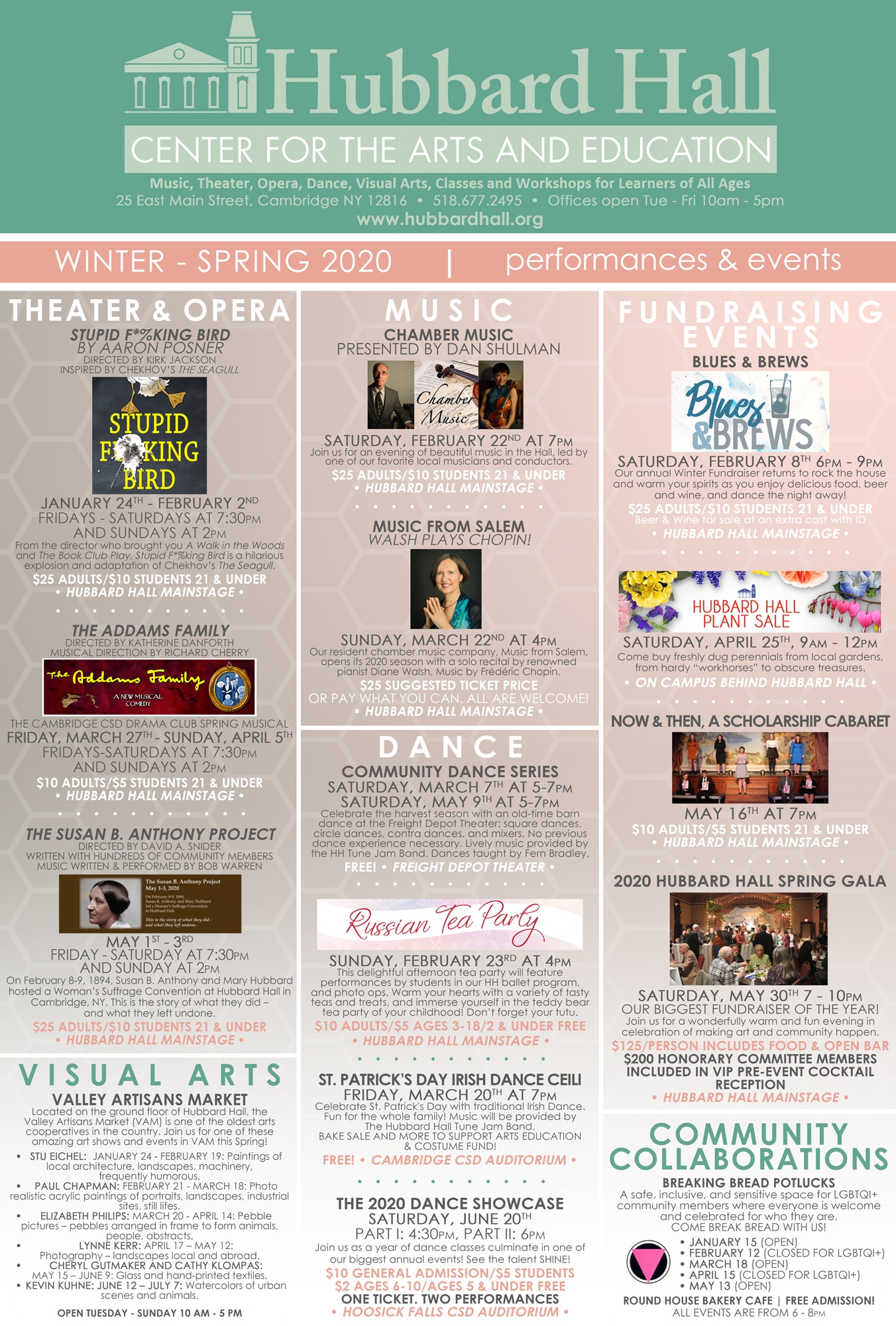 HHspring2020Front - Hubbard Hall